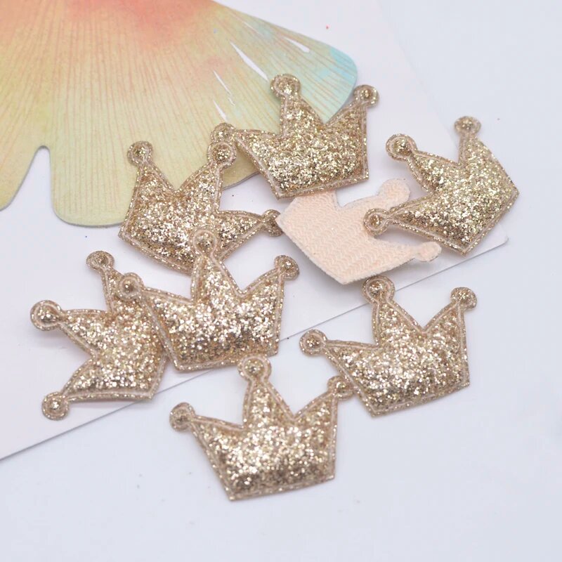 Блестящие нашивки-короны Diy Super Paradise 100 шт. Champagne