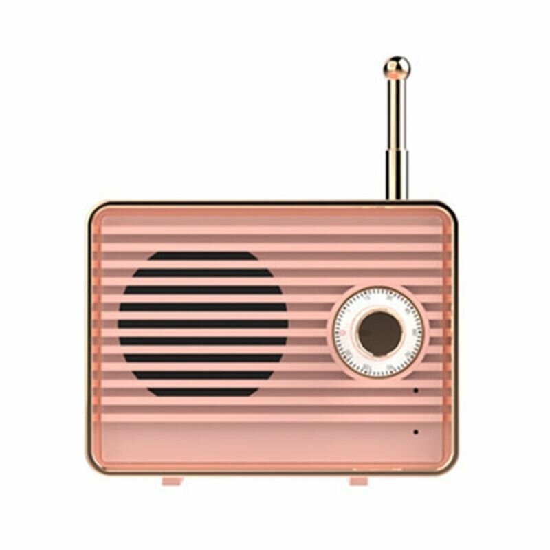 Ретро Bluetooth-совместимый динамик, портативный уличный громкоговоритель, беспроводной мини-стерео-музыкальный объемный бас-бокс