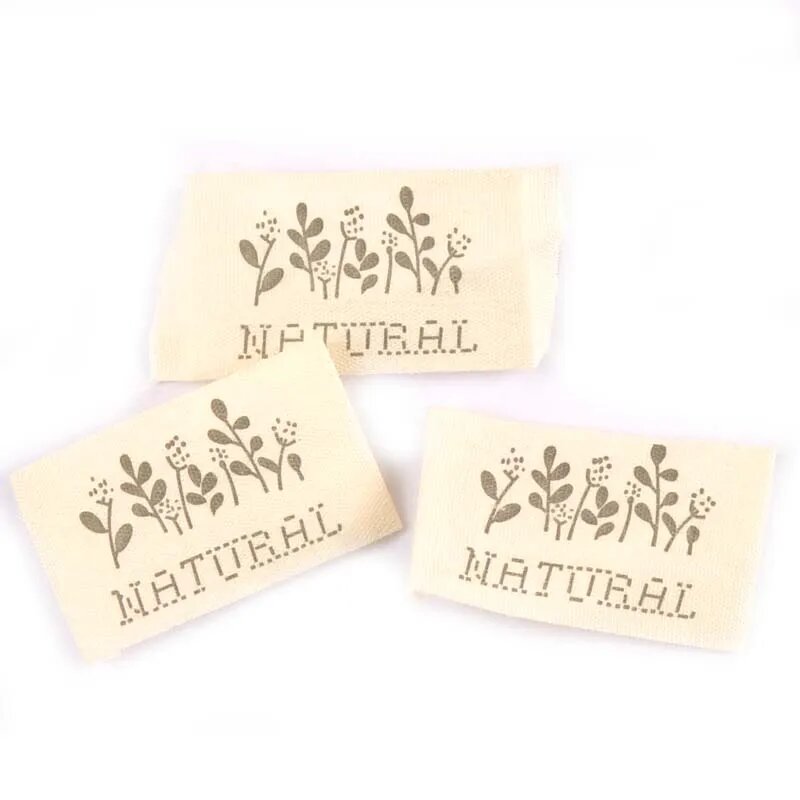 Хлопковые этикетки "Natural" античный латунь, 50 шт.