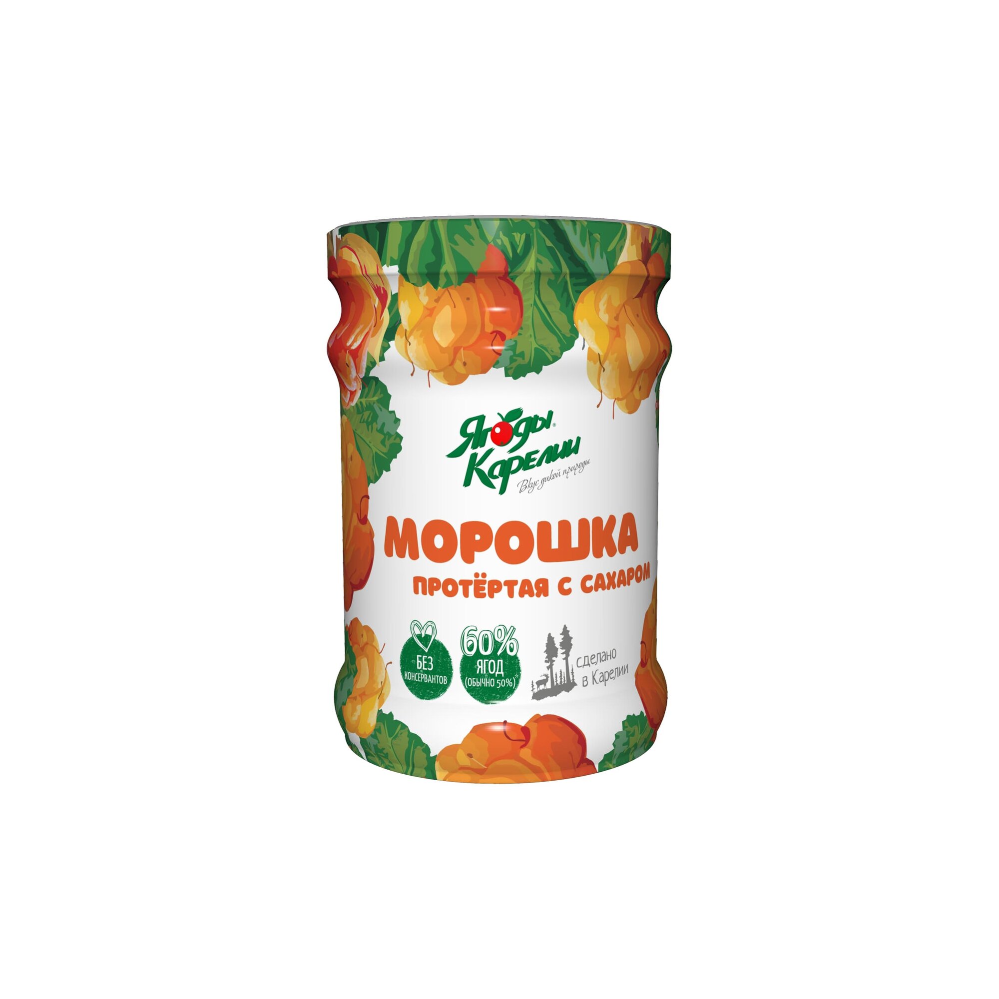 Морошка протертая с сахаром 280г (4 шт.)