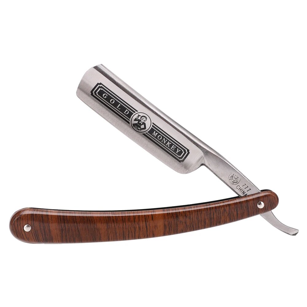 Мужская профессиональная прямая бритва BARBERTOP из нержавеющей стали brown