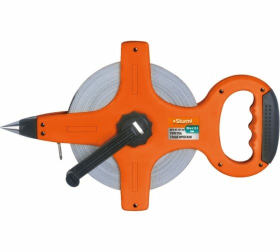 Рулетка 30м геодез Фибергласс, штык для фиксации Sturm 2010-07-GP-30