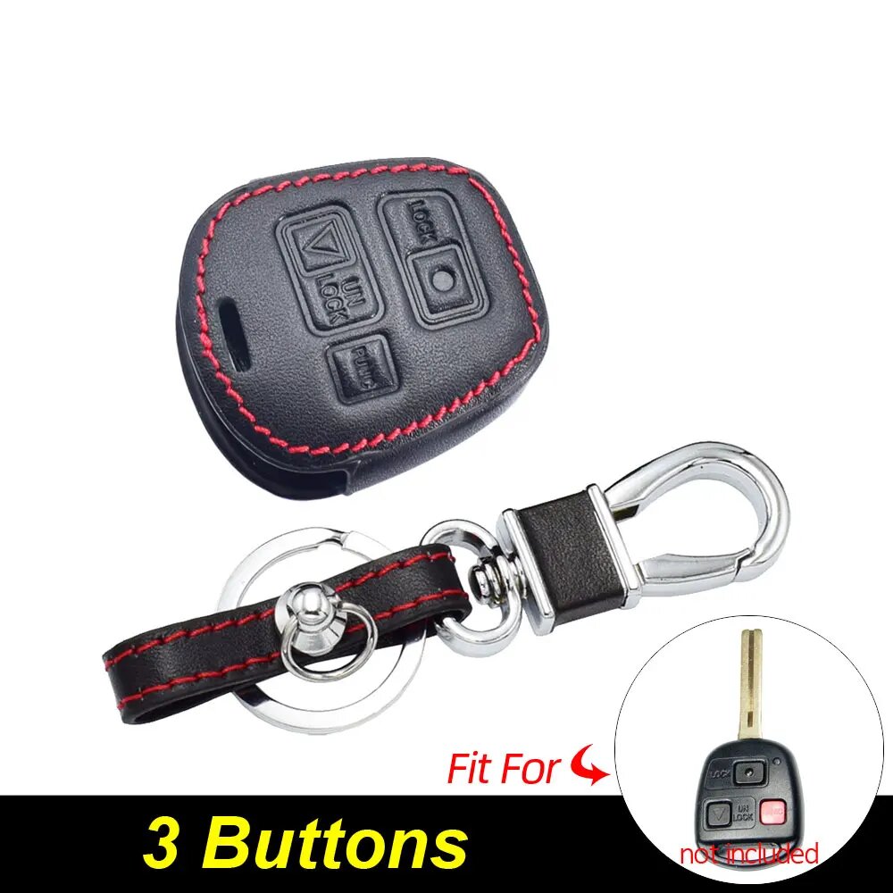 Кожаный чехол ATOBABI для автомобильного ключа чехол для Брелока Для Lexus LS400 ES300 3 Buttons