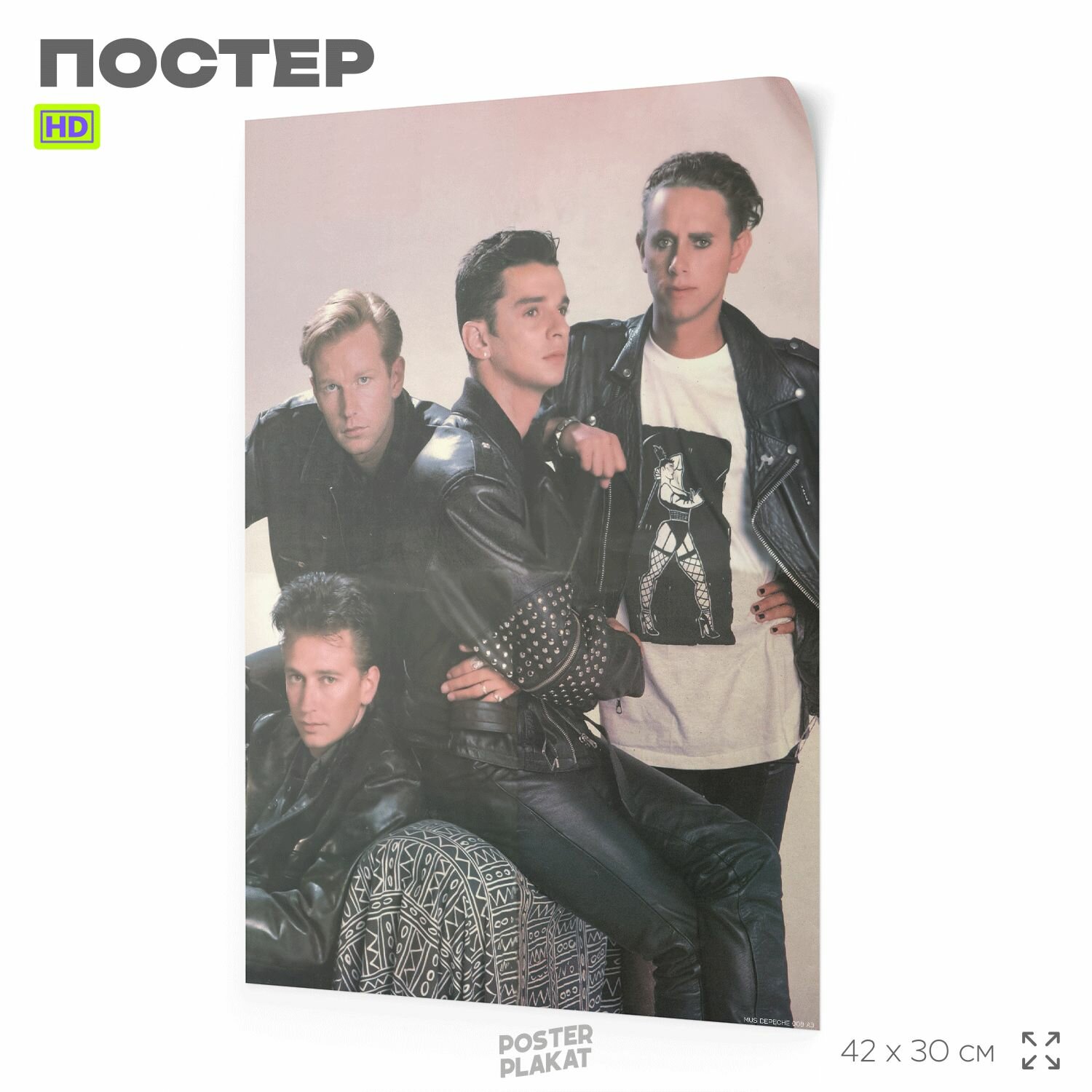 Постер винтажный с группой Depeche Mode, А3 (420х297 мм), интерьерный, SilverPlane