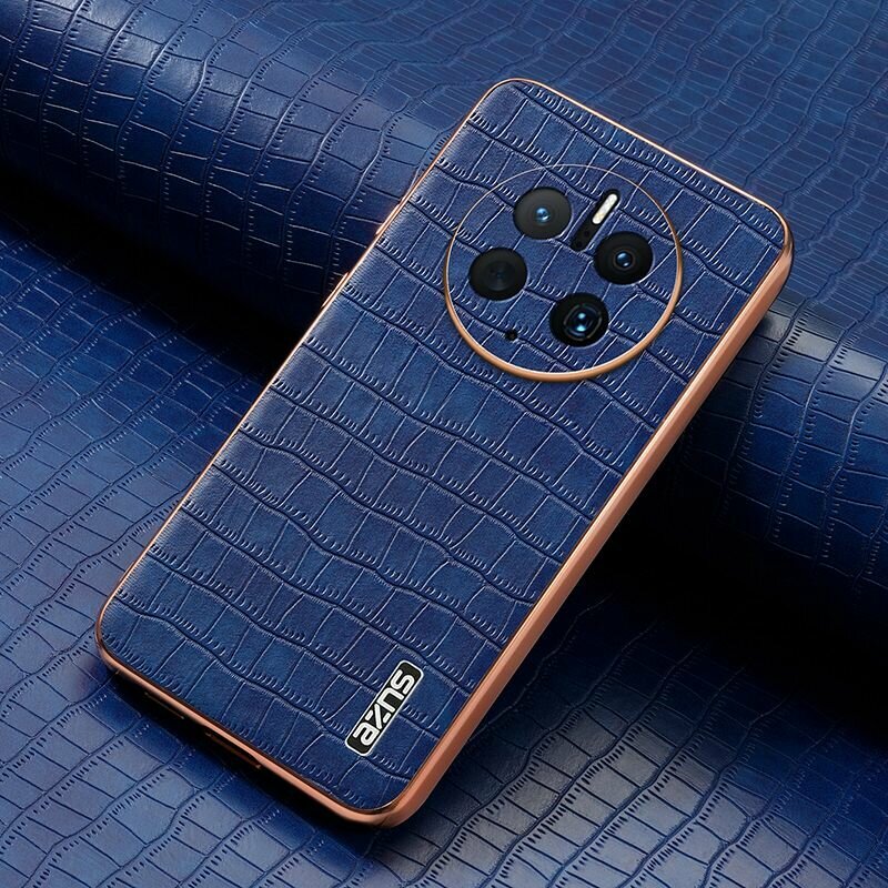AZNS Классический кожаный чехол для Huawei Mate 50 Pro(на Хуавей Мате 50 Про ) с тиснением под кожу крокодила