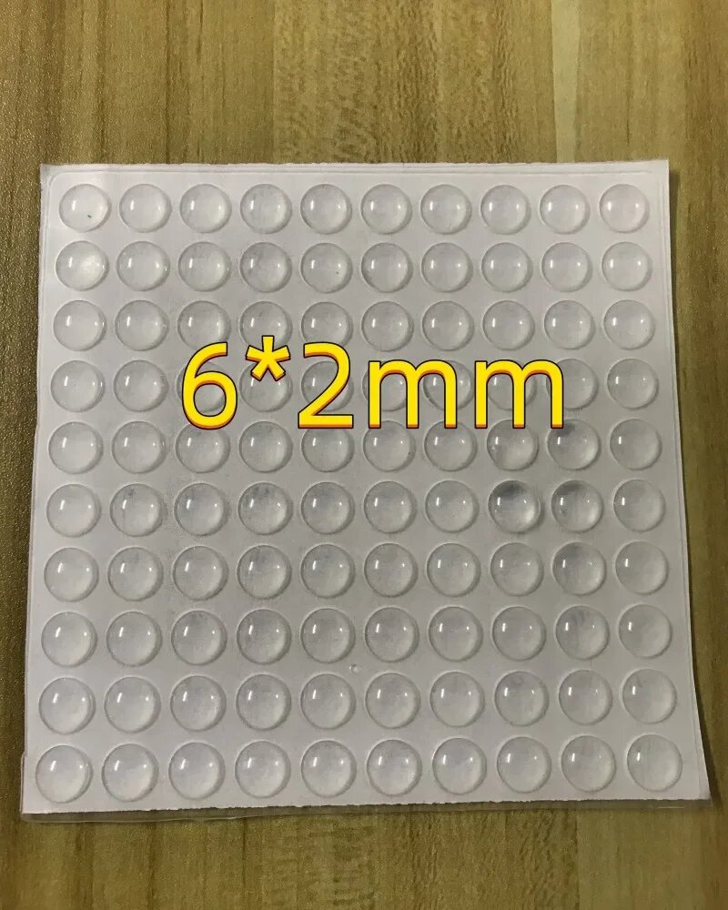 Самоклеящиеся пробки для дверей, прозрачные резиновые прокладки для мебели, задние защитные силиконовые бамперы для шкафа 6x2mm 100pcs