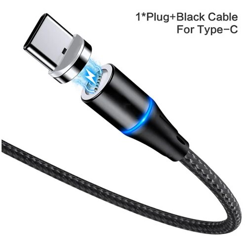 Магнитный кабель USB Starplat Type-C/Micro/Lightning для телефонов iPhone/Android, 3A, 1 For Type C