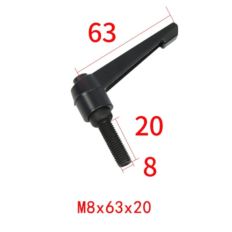 Металлическая регулируемая ручка M8 M8x63x20