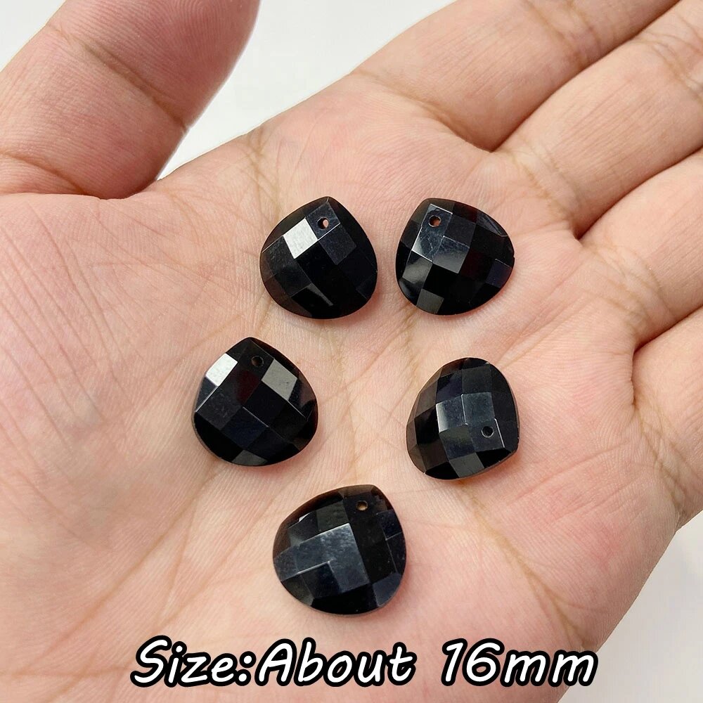 Подвески из опала 2 шт. Черный, 6. Black Obsidian