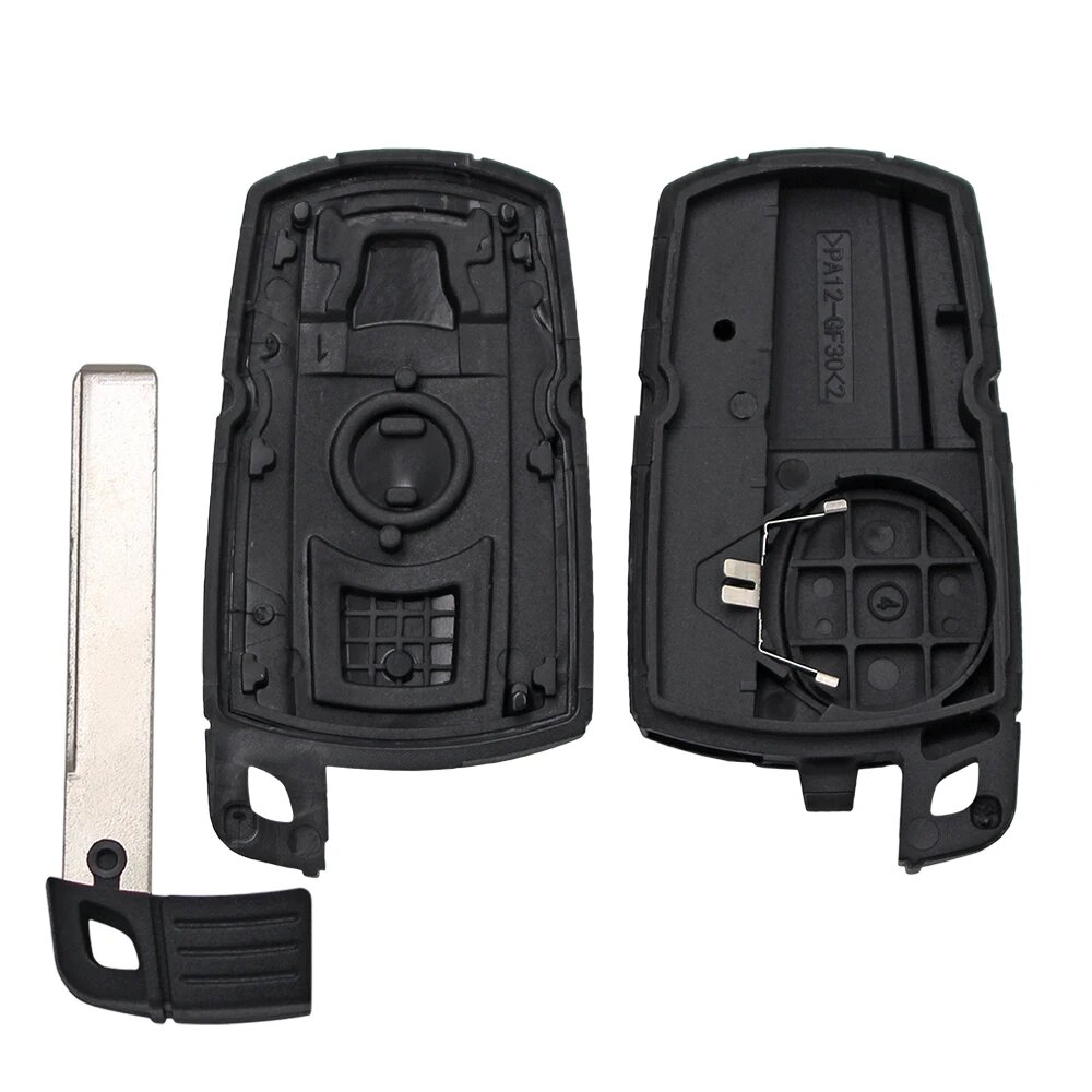 Чехол для дистанционного ключа Ecusells для BMW 1 3 5 6 серии Smart Key Shell Blade Fob E90 E91 E92 E60 X5 M3 M5 with battery holder