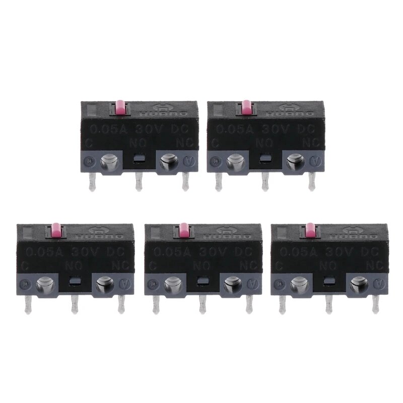 5 шт. HUANO синие микропереключатели мыши Розовый