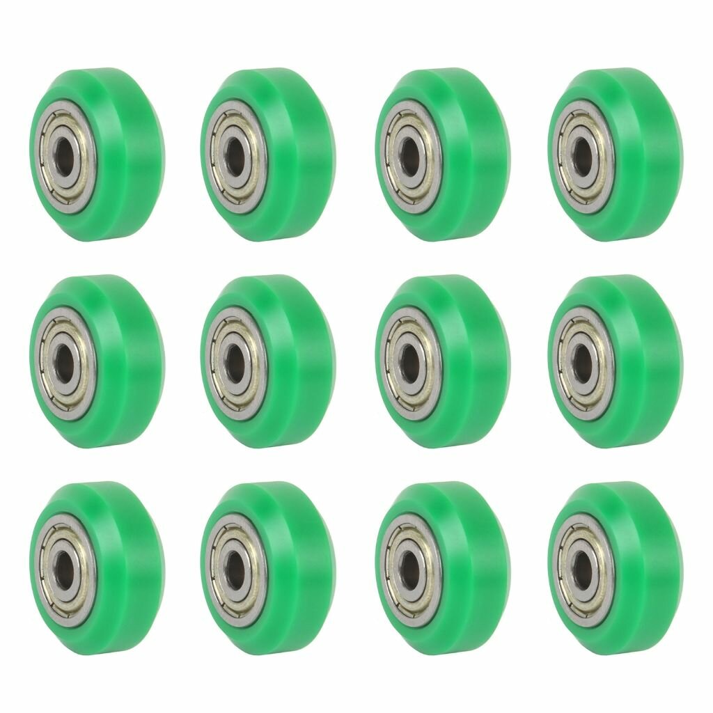 12 шт, аксессуары для 3D-принтера, пластиковые шкивы, помпонные колеса-зеленый