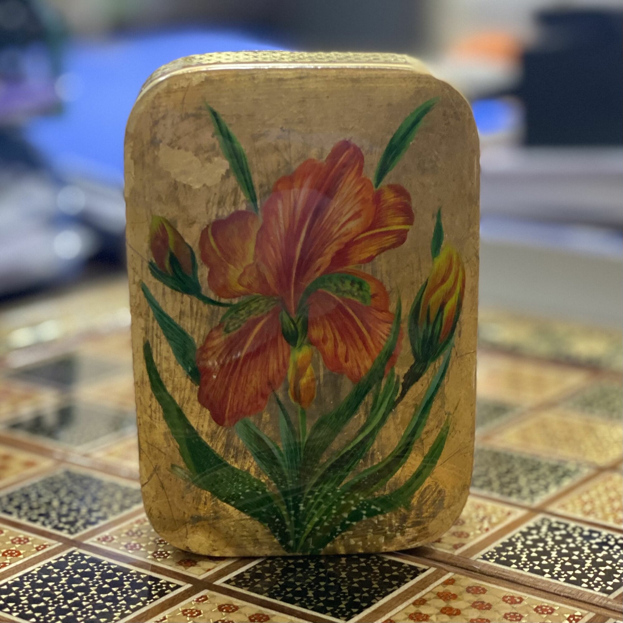 Чехол-футляр Персидский базар "Иран", ручная работа, дерево, для игральных карт