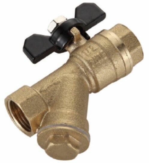 Кран шаровой Frap F223.04 1/2" со встроенным косым фильтром, внутренняя резьба