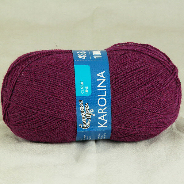 Пряжа Семеновская каролина 11407 т. орхидея (5 мотков)