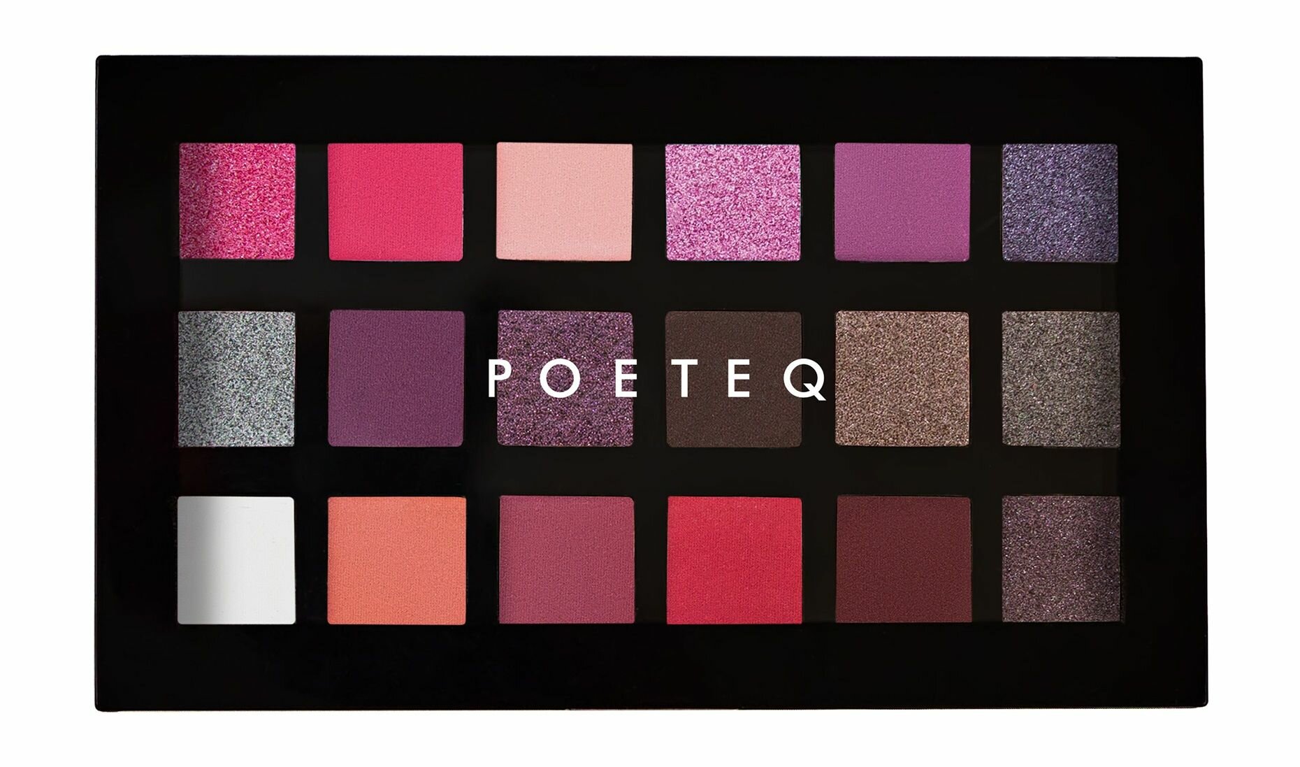 POETEQ Палетка теней (18 цветов) Eyeshadow Palette Visage Perfect Coverage универсальная, 36 г, 13