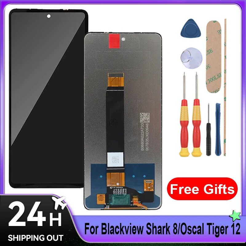 Для Blackview Shark 8 Oscal Tiger 12 ЖК-дисплей + сенсорный экран в сборе, запасные части для мобильных телефонов с инструментами For Shark 8