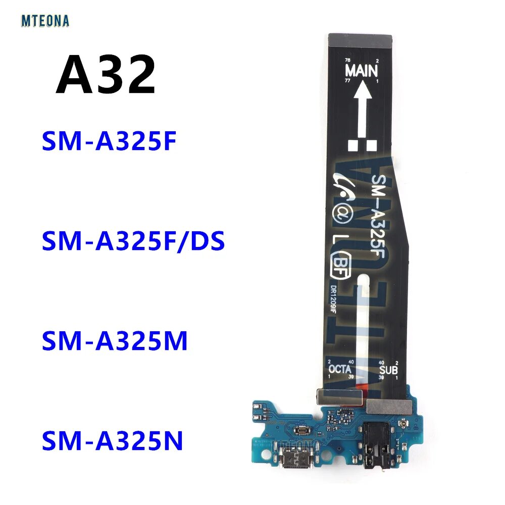 Плата порта док-станции для быстрой зарядки через USB для Samsung Galaxy A32 4G SM-A325F A325M A325N Connect Type-C, гибкий кабель для материнской платы док-станции