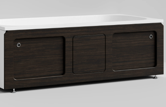 Экран-купе 180, МДФ, цвет венге, на ножках, раздвижной, регулировка по высоте