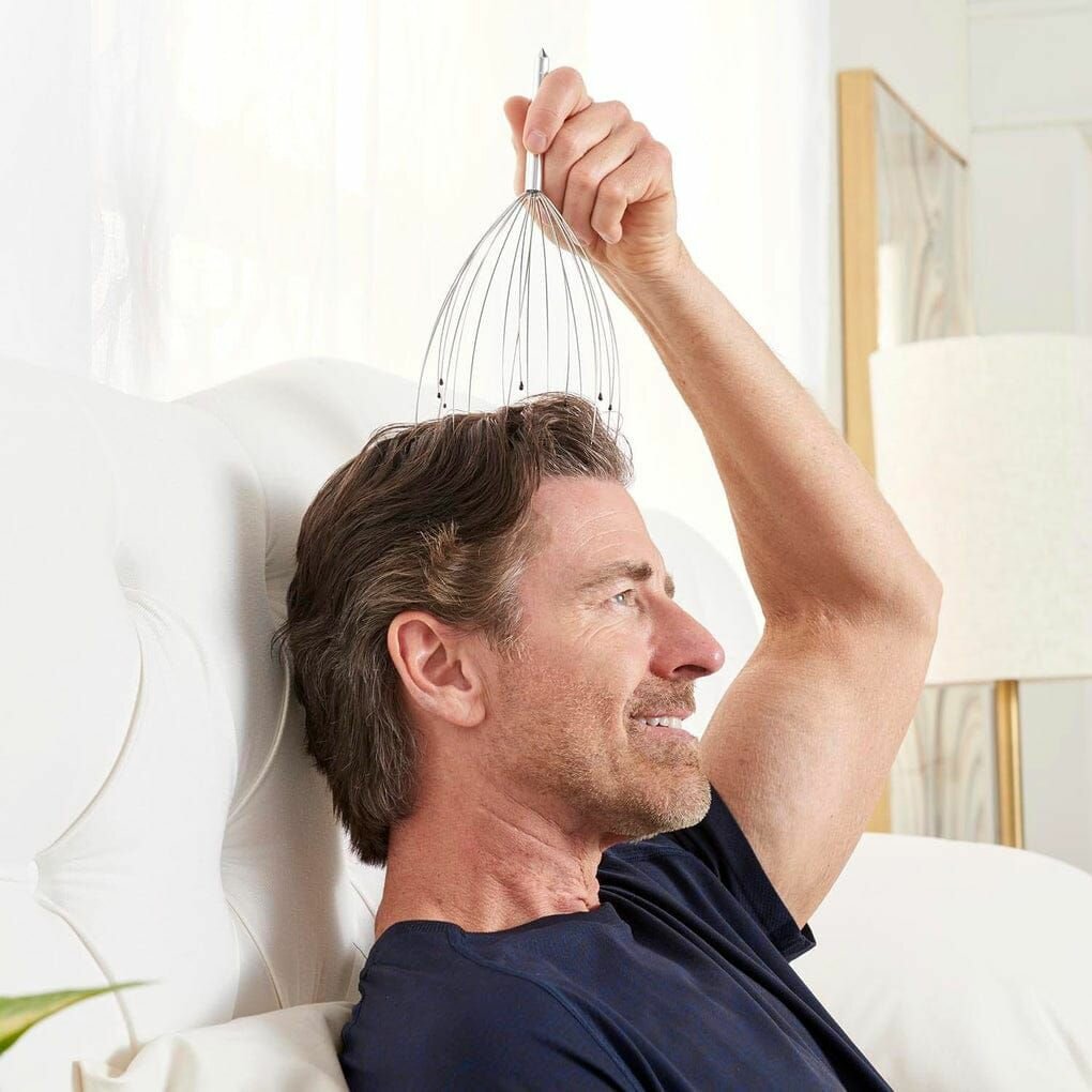 Упаковка из 2 штук - массажер для снятия боли, для тела, головы, головы, шеи, массажер для снятия стресса, релаксация, металлический массажер, случайный цвет