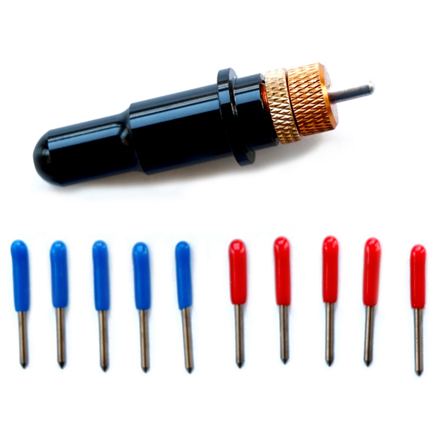 FLYEER 1 шт. держатель лезвия Roland черного цвета +5 шт. 45 + 5 шт. 60 градусов режущие лезвия для плоттера Refine Rabbit Redsail