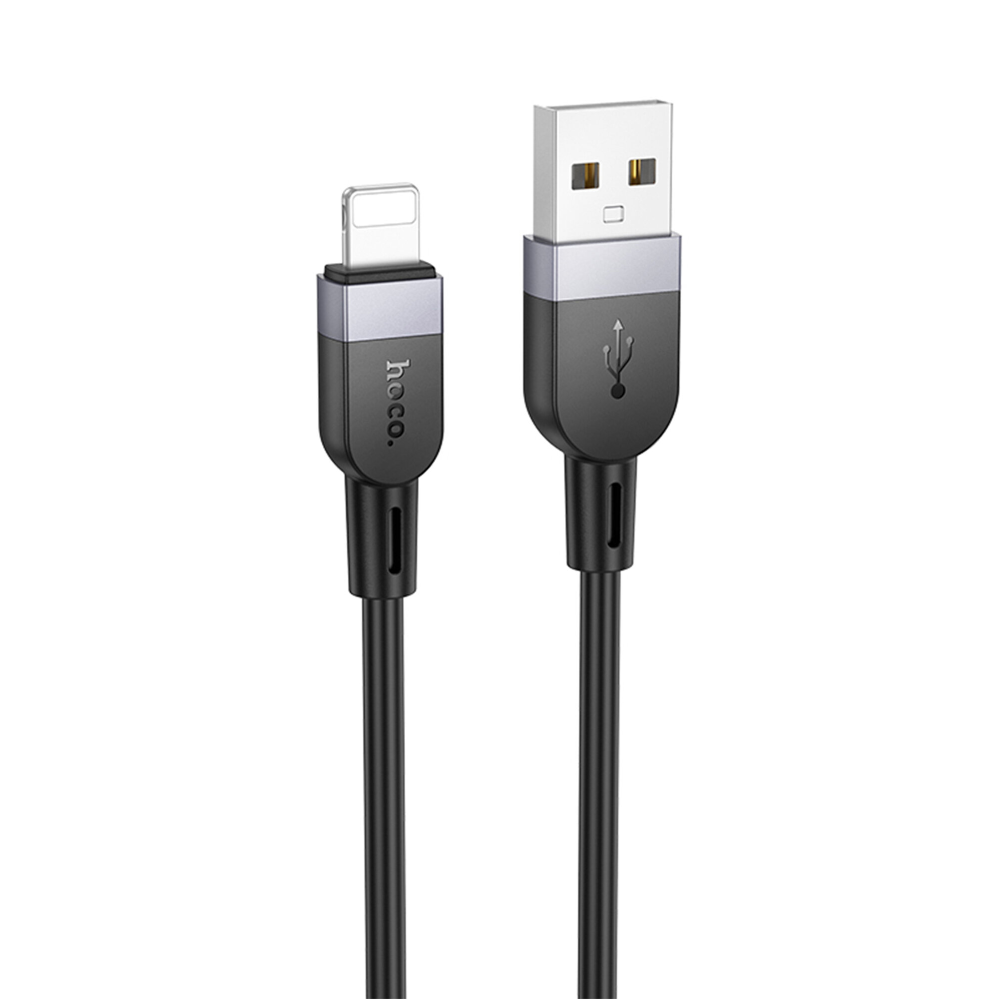 USB дата кабель Lightning, HOCO, X109, 2м, силиконовый, черный