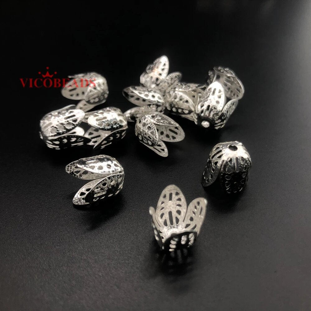 Бусины-наконечники серебряные Dull Silver 11 мм