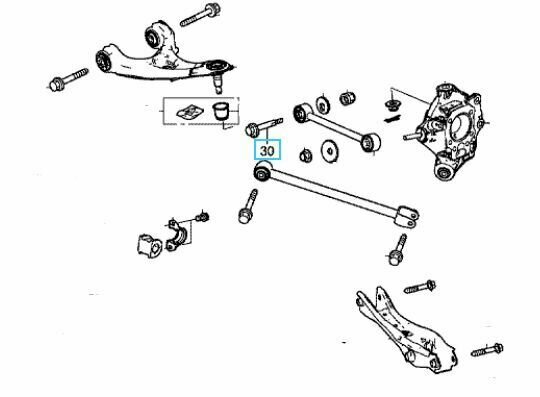 Болт, регулировка задн. Рычага управления (Оригинал)