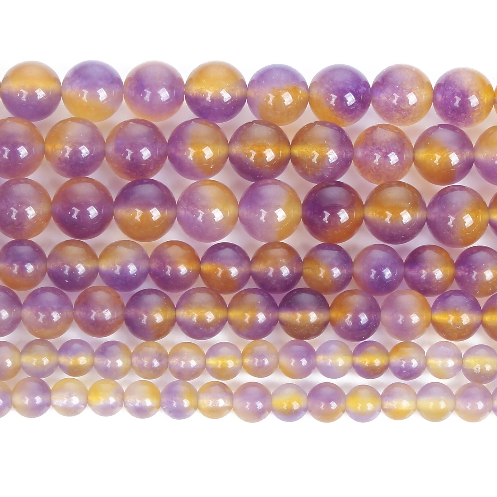 Аметрин круглые бусины 4/6/8/10/12 мм 10mm 36-38pcs