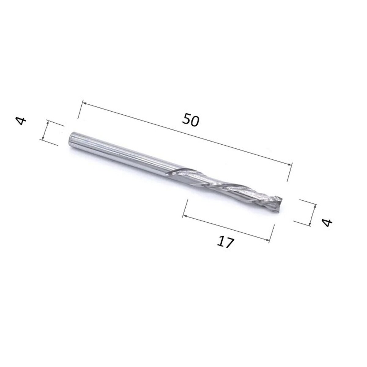 Фреза DJTOL A2FLX417 компрессионная спиральная двухзаходная (по дереву, композиту (АКП), пластику)