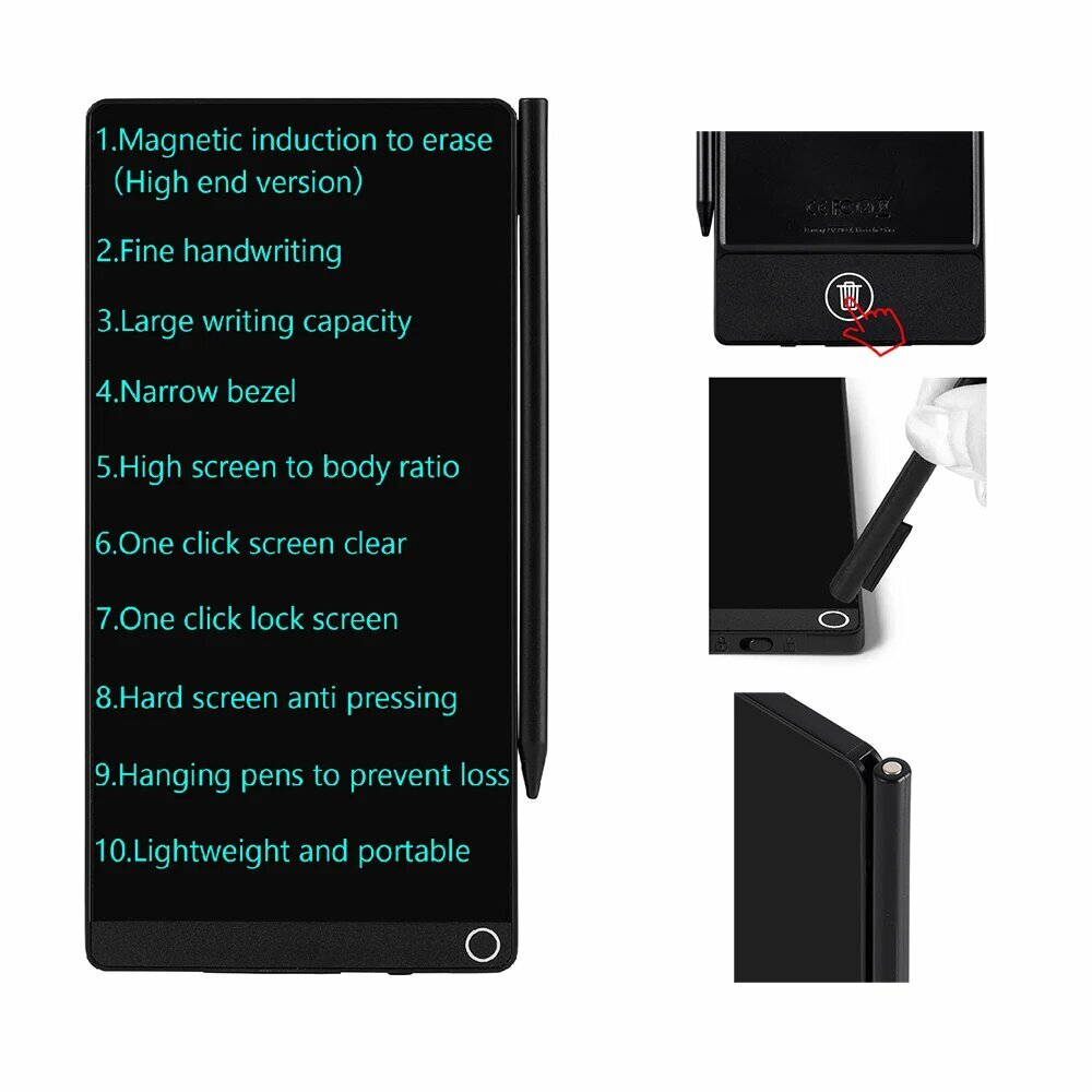 Черный планшет Magic Tablet с магнитным стилусом