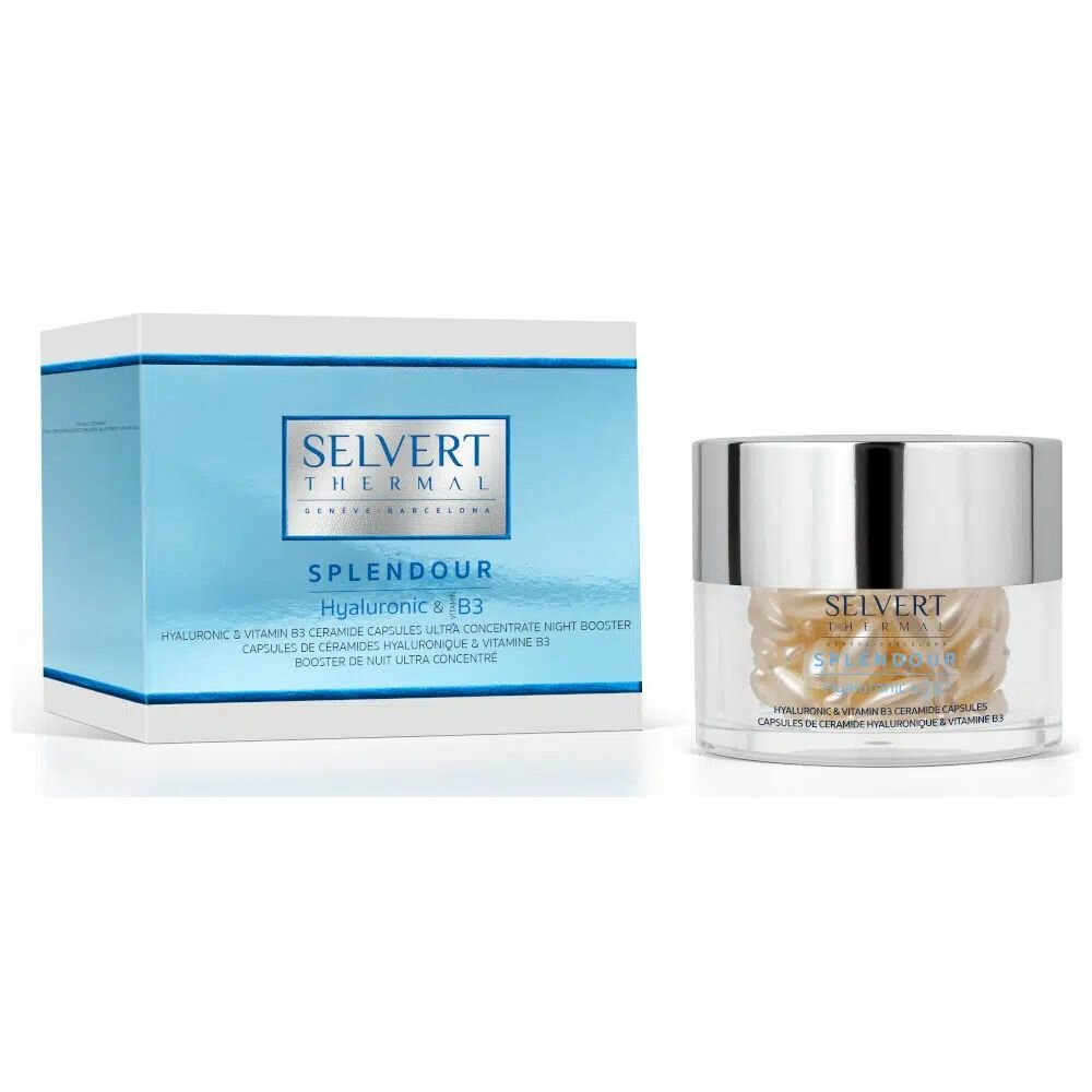 SELVERT THERMAL Капсулы с гиалуроновой кислотой и керамидом витамина B3 Splendour Hyaluronic & Vitamin B3 Ceramide Capsules 60 шт.
