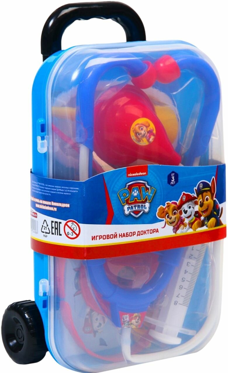 Игровой медицинский набор Paw Patrol в чемоданчике, сюжетно-ролевая игра для детей, игрушечные инструменты для юного доктора, 12 предметов