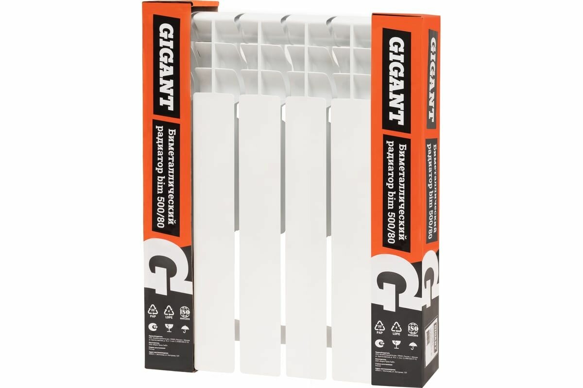 Биметаллический радиатор bim 500/80 6 секций Gigant GRBM58-6