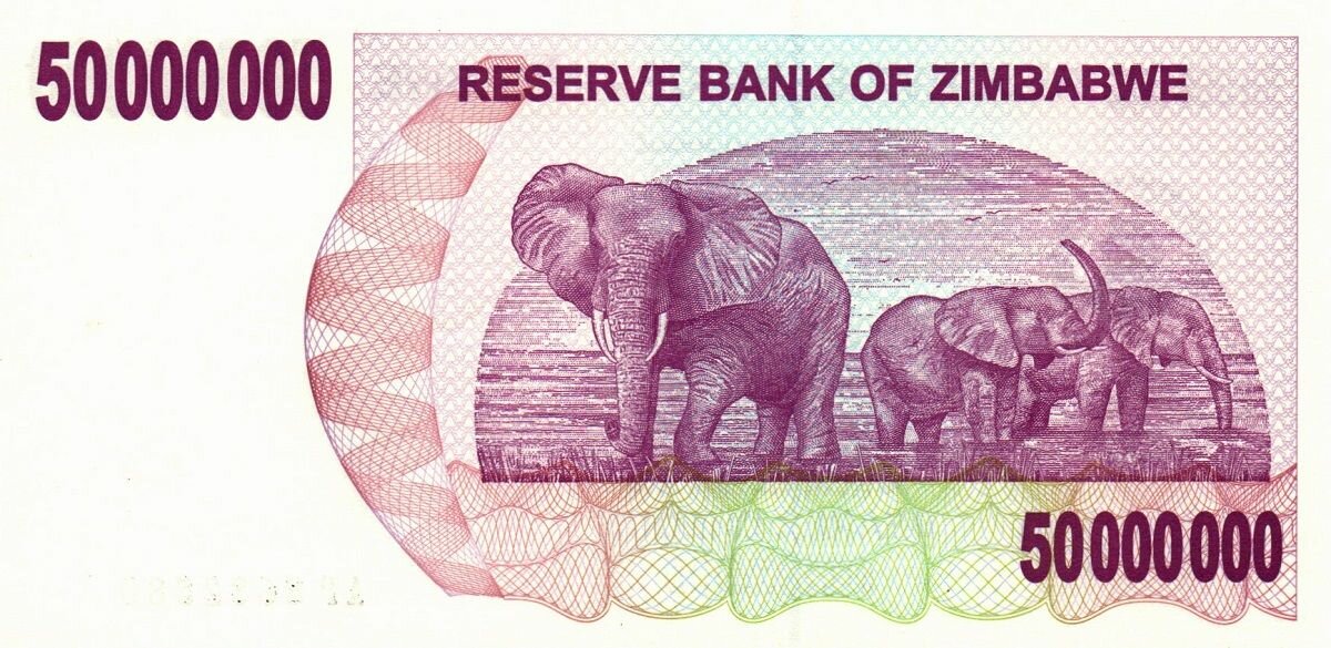 50000000 долларов Зимбабве 2008 год 8682580