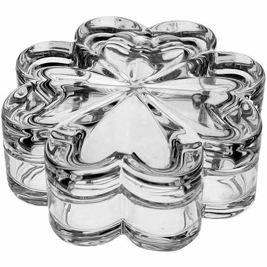Доза-шкатулка Crystal Bohemia "Цветок", 12,8 см, хрусталь