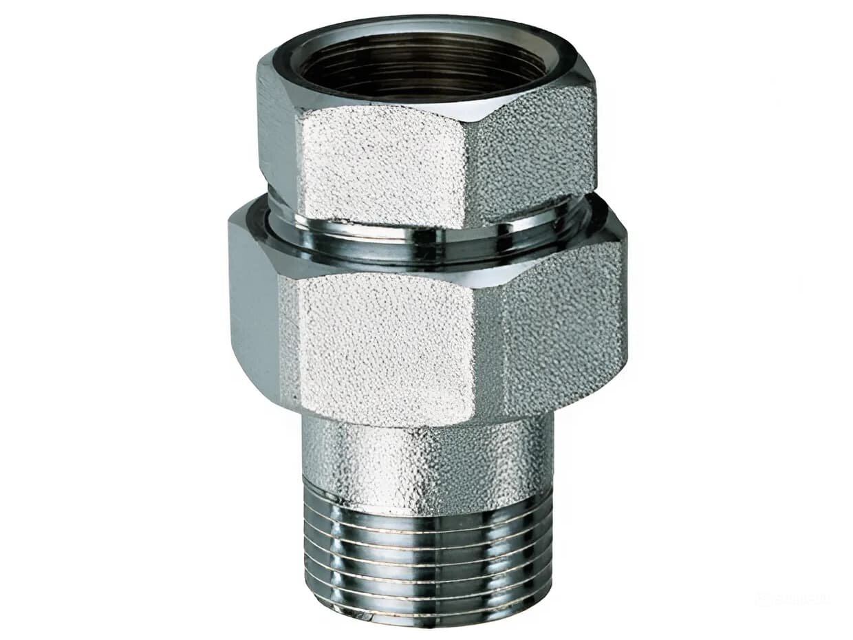 Прямой фитинг FAR FC 5150 1 (НР-ВР) из 3-х частей 1" хромированный