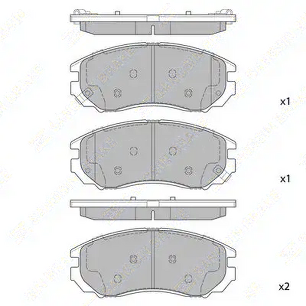 HI-Q SP1723 sp1723 колодки дисковые пер.\ Elantra (Элантра) 06-09 / Sonata (Соната) 04-09 / tucson 04-09 / tiburon se