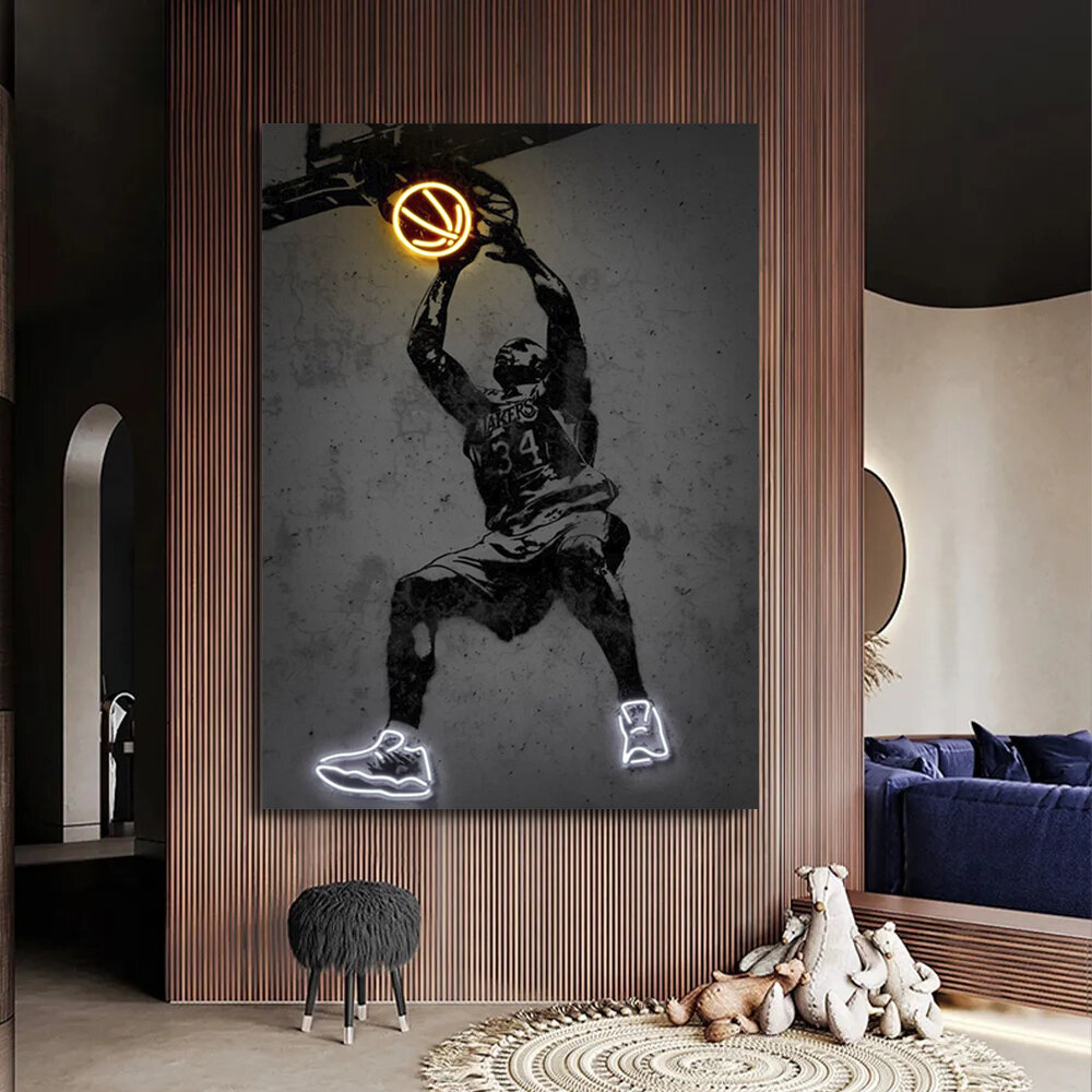Подарок баскетболисту / Спорт, картина на стену / для баскетболиста, 50х70 см.