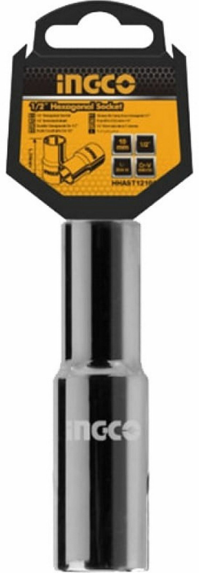 Торцевая головка Головка шестигранная глубокая 1/2" INGCO HHAST12103L