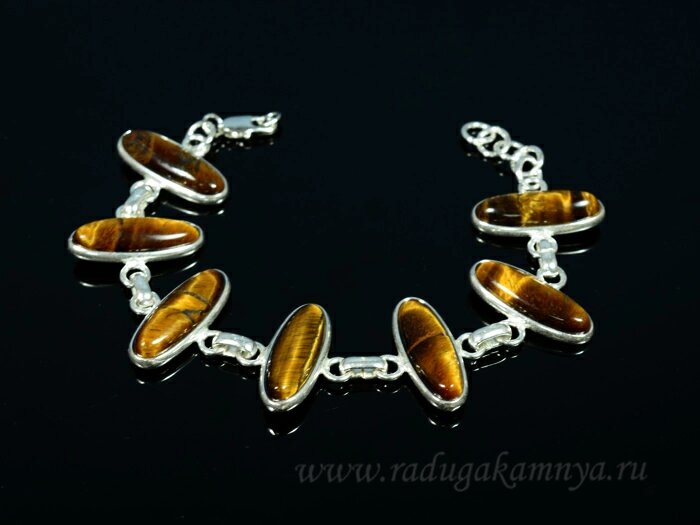 Браслет, тигровый глаз