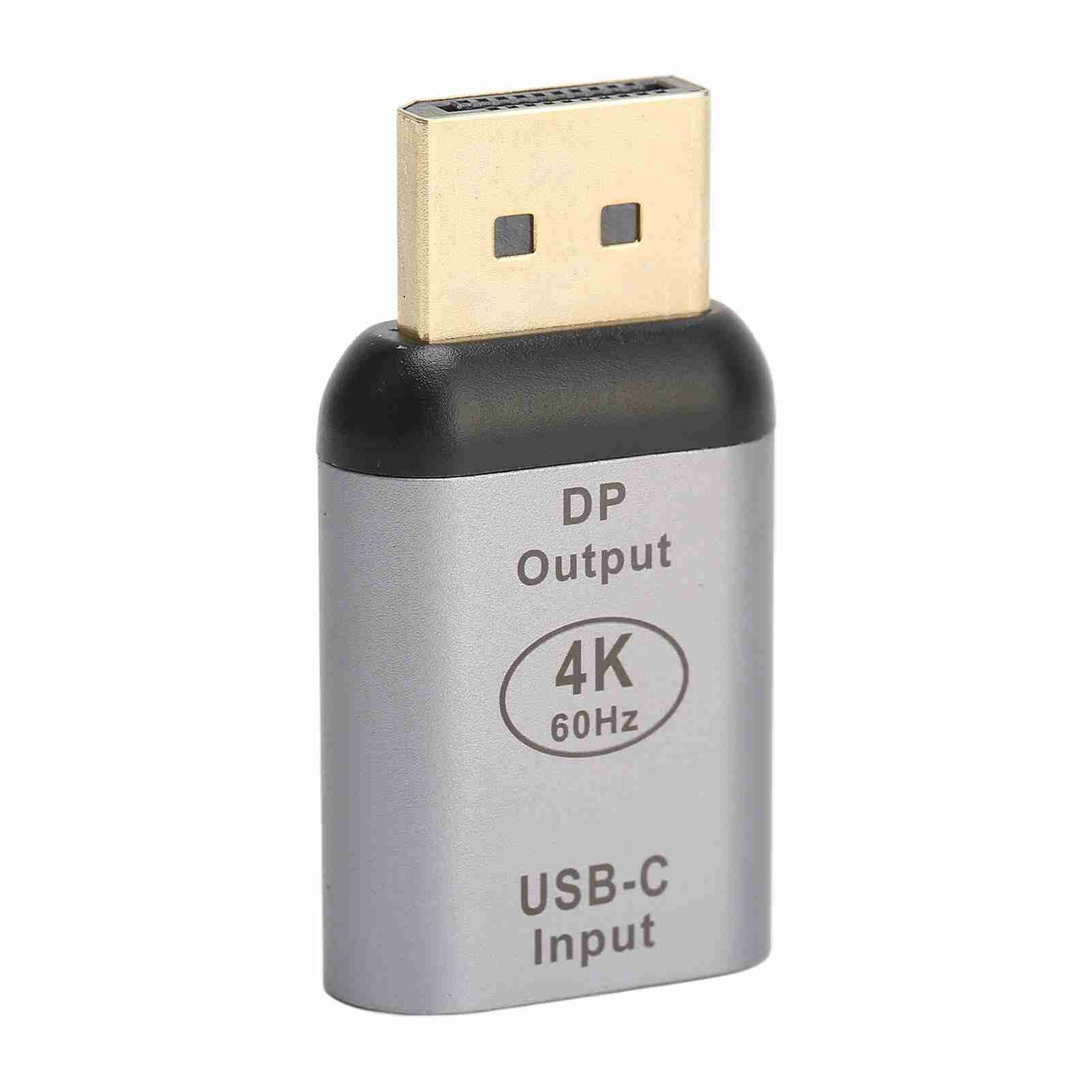 Адаптер USB C к DisplayPort 4K, 60 Гц, Plug and Play, компактный портативный адаптер DisplayPort для Win, Android для OS X