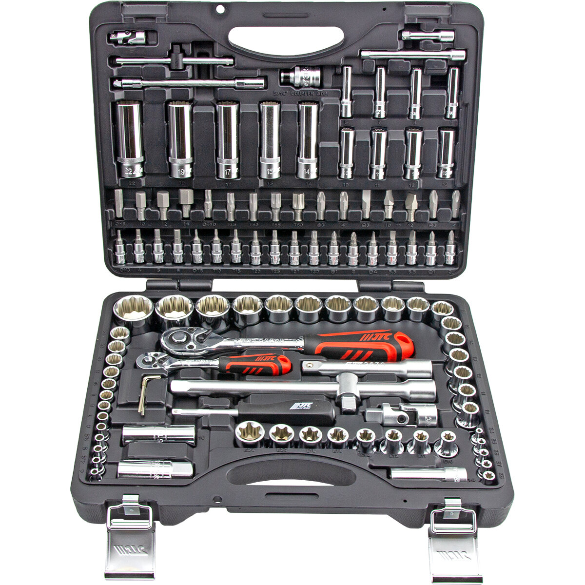 JTC-T110B-B72 Набор головок торцевых и вставок 1/4" & 1/2" 12-гранных (в кейсе) 110пр.