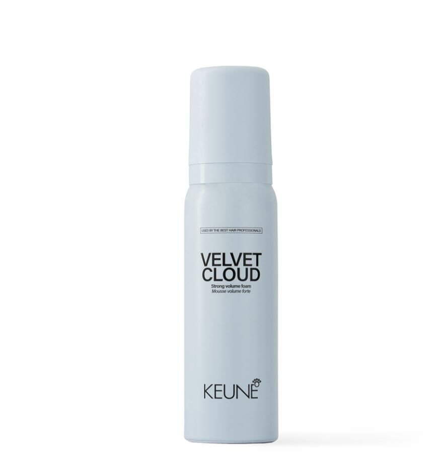 Мусс для объема волос Keune Velvet Cloud, сильная фиксация, для плотности и питания волос, термозащита, 75 мл
