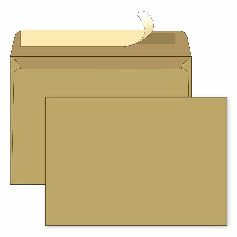 Конверты Ecopost "Крафт", С5, стрип, 162х229 мм, 100 шт