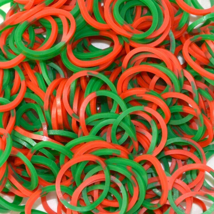 Резинки для плетения браслетов Rainbow Loom Силикон, Рождество, Christmas (B0064)