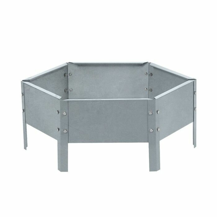 Клумба оцинкованная Greengo садовая, d 60 см, h 15 см, серая