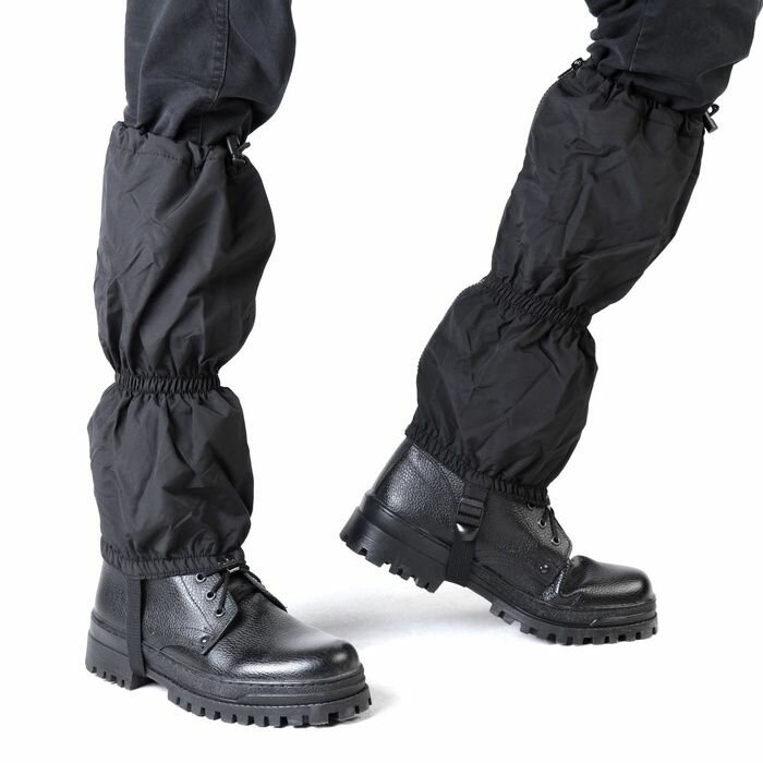 Гамаши защитные КНР туристические "Охотник" с подкладом из флиса, черные