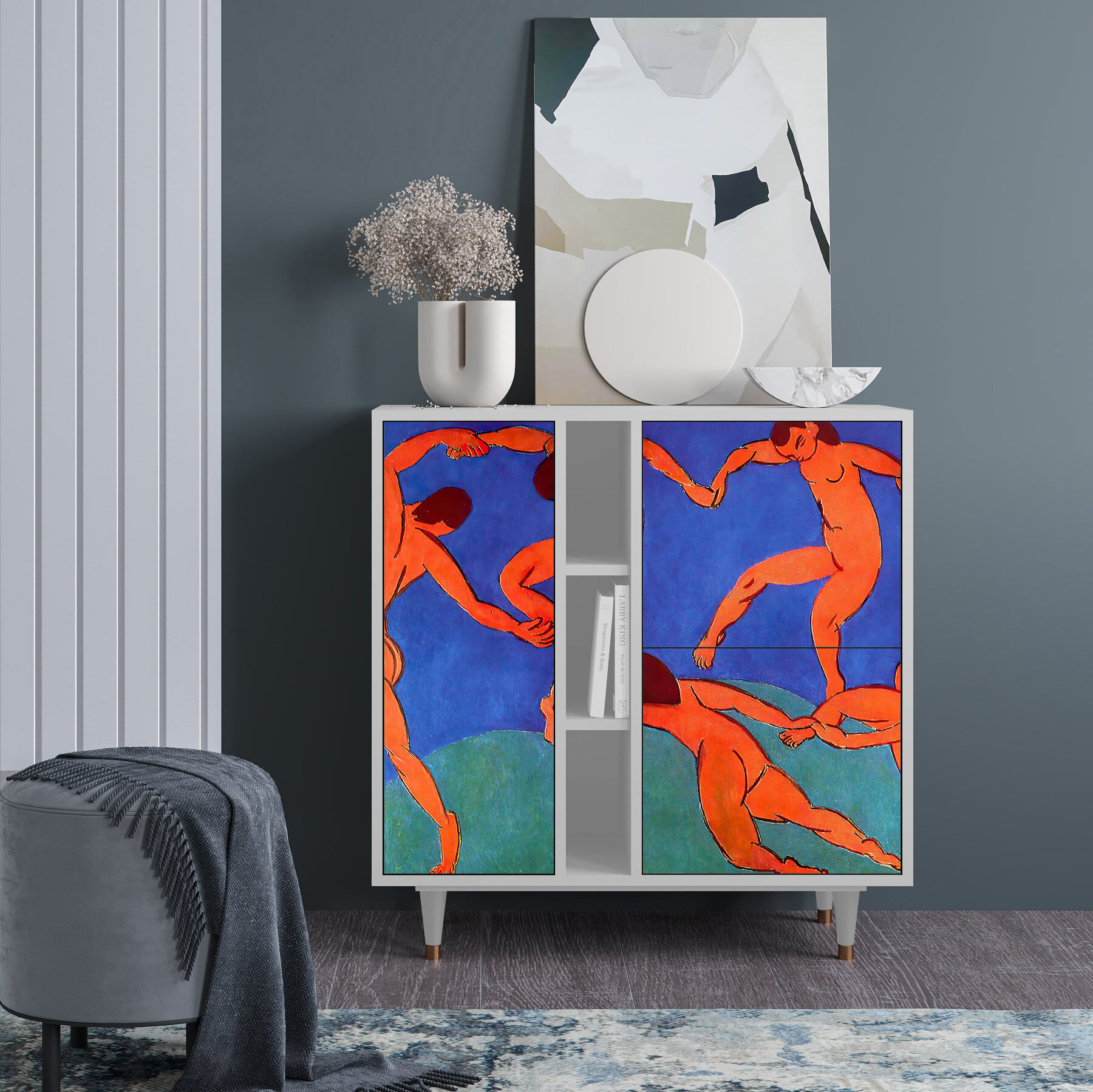 Комод - STORYZ - BS5 The Dance by Henri Matisse , Размер - 94 x 96 x 41 см, Цвет корпуса - , Белый
