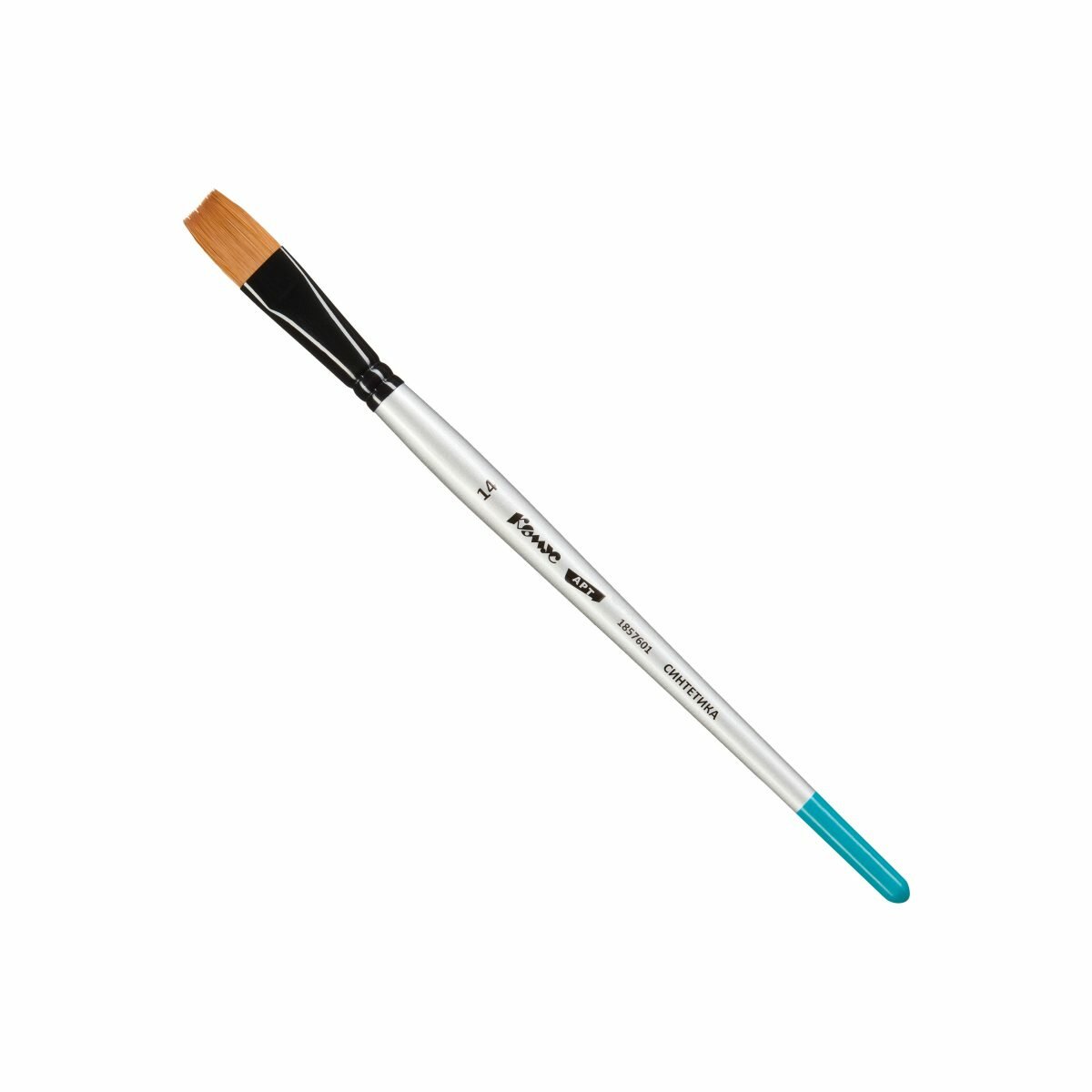 Кисть художественная Комус Арт, синтетика, мягкая, плоская, №14, короткая ручка (1857601), 50шт.
